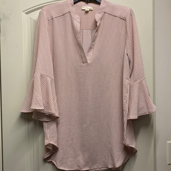 Misia | Tops | Misia Blush Striped Blouse | Poshmark